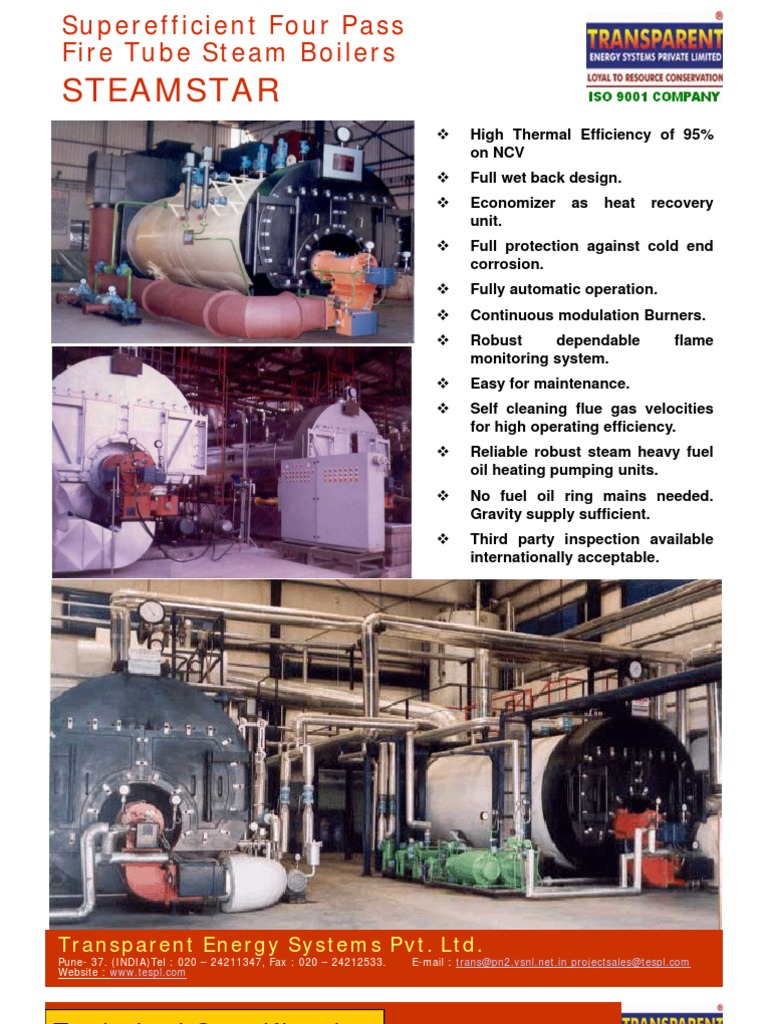High Efficiency Steamstar Boilers | PDF | Boiler | Furnace