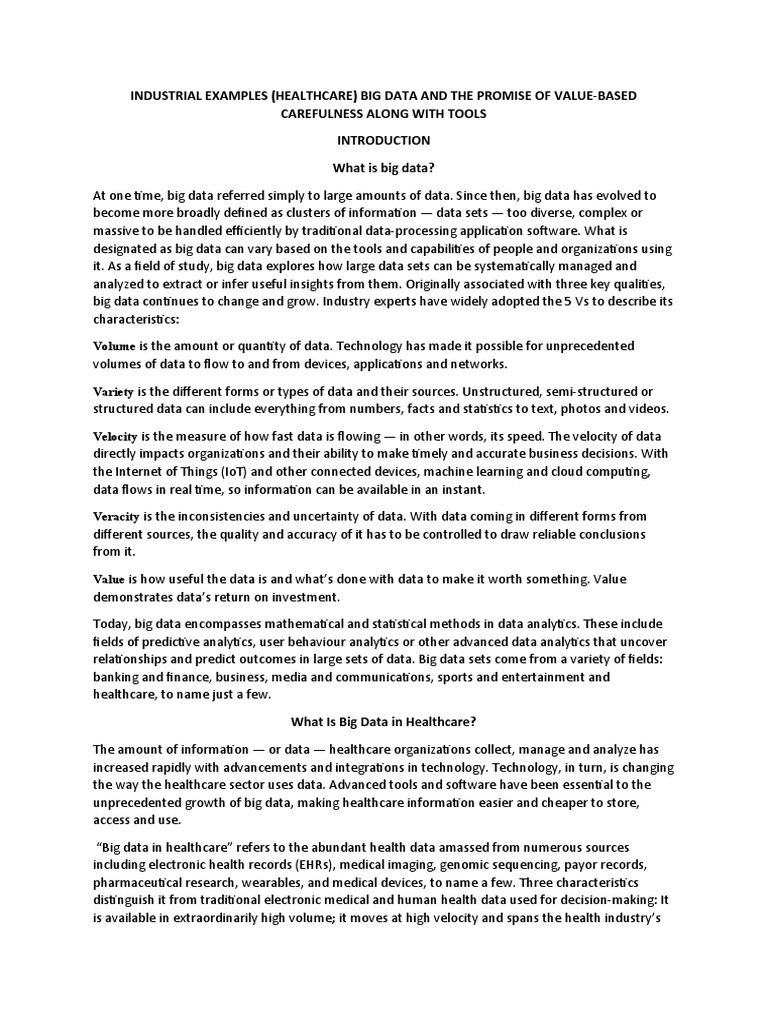 Big Data Health Care Using Tools | PDF | Big Data | Health Care