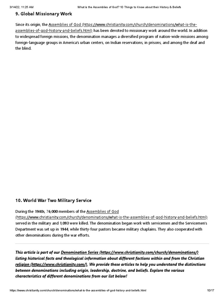 What Is The Assemblies of God - 10 Things To Know About Their History ...