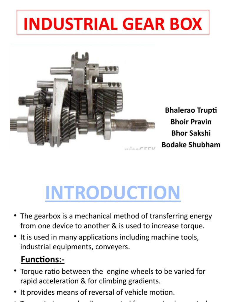 Gearbox: Functions and Disassembly Guide | PDF | Transmission ...