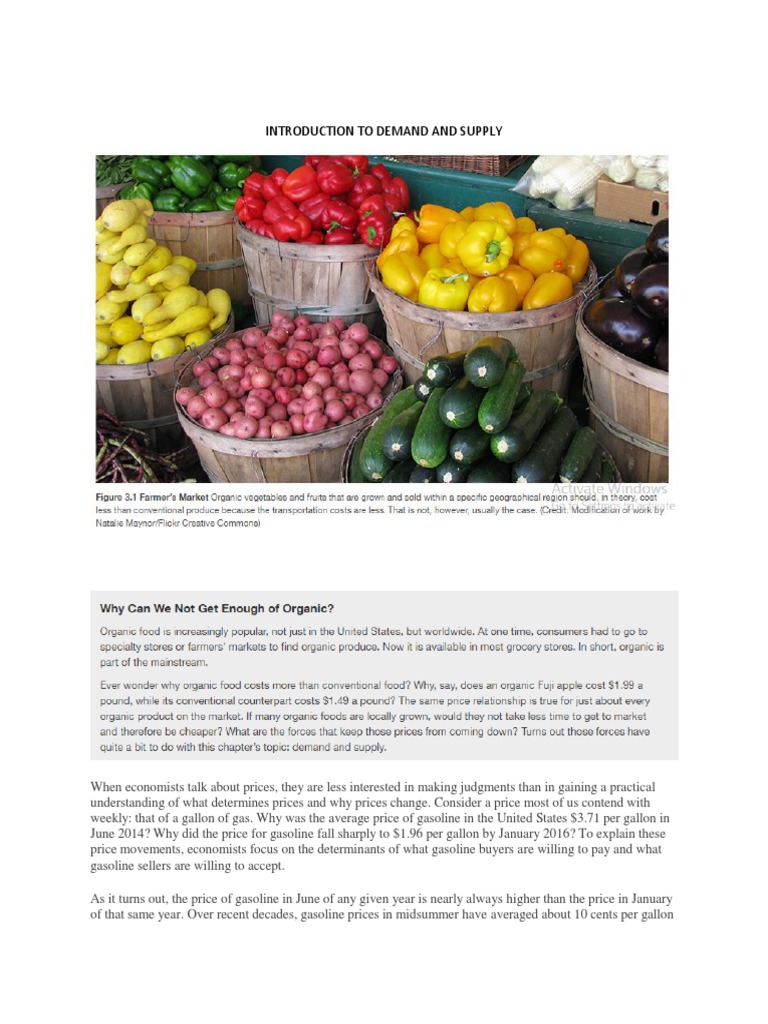 Introduction To Demand and Supply | PDF | Demand | Supply (Economics)