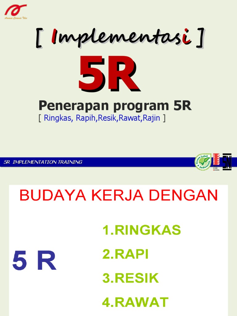 Pelatihan Implementasi 5R | PDF | Bisnis | Teknologi & Rekayasa