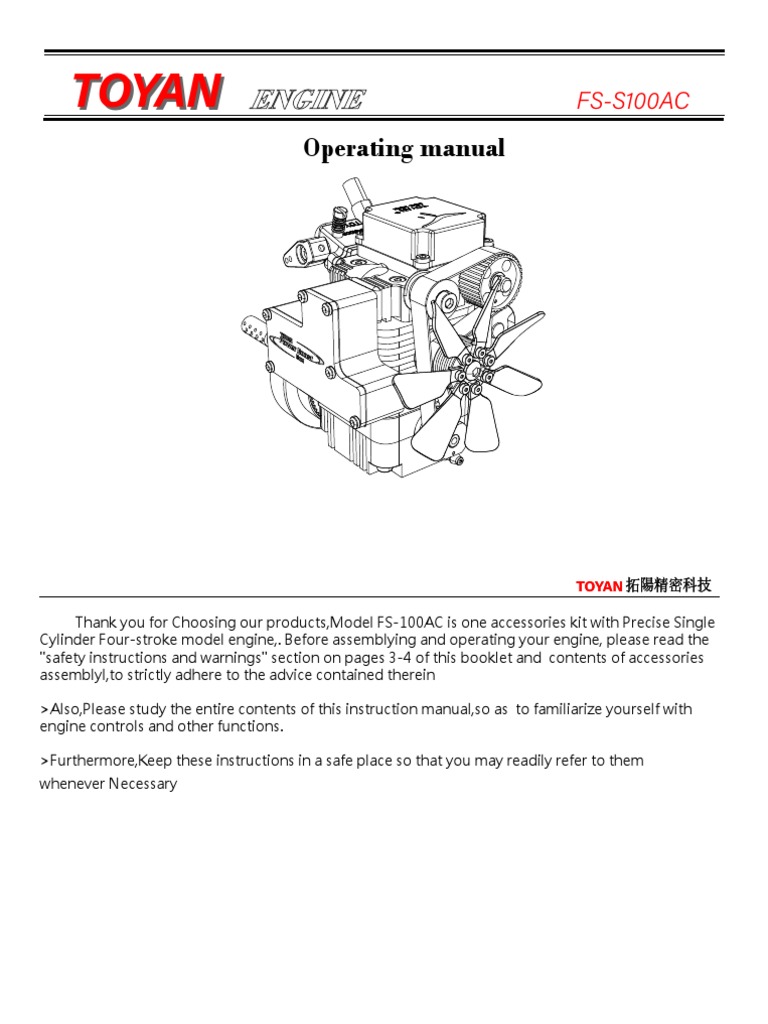 Operating Manual | PDF | Throttle | Carburetor