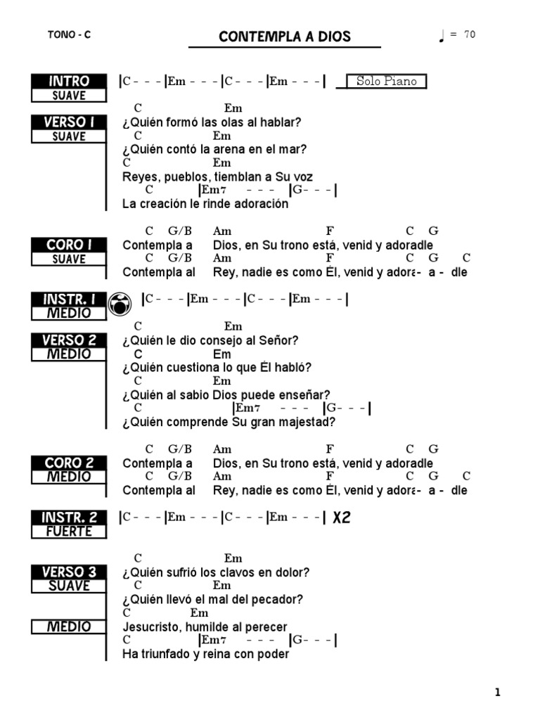 CONTEMPLA A DIOS (C) 70bpm | PDF