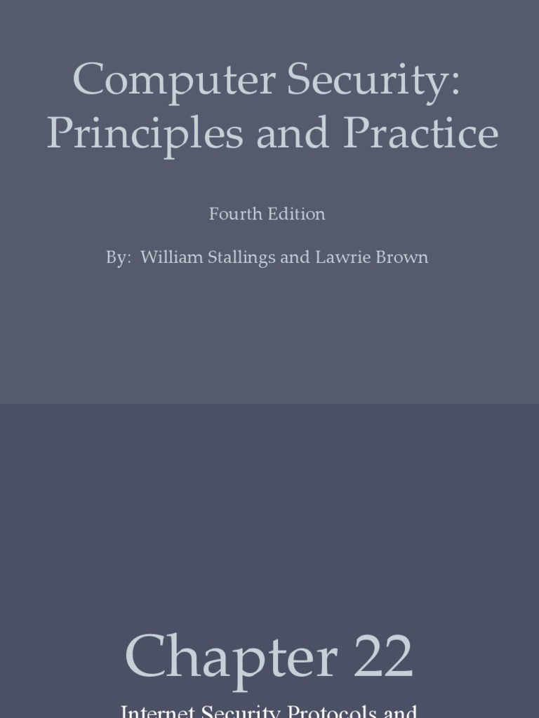 Computer Security: Principles and Practice: Fourth Edition By: William ...