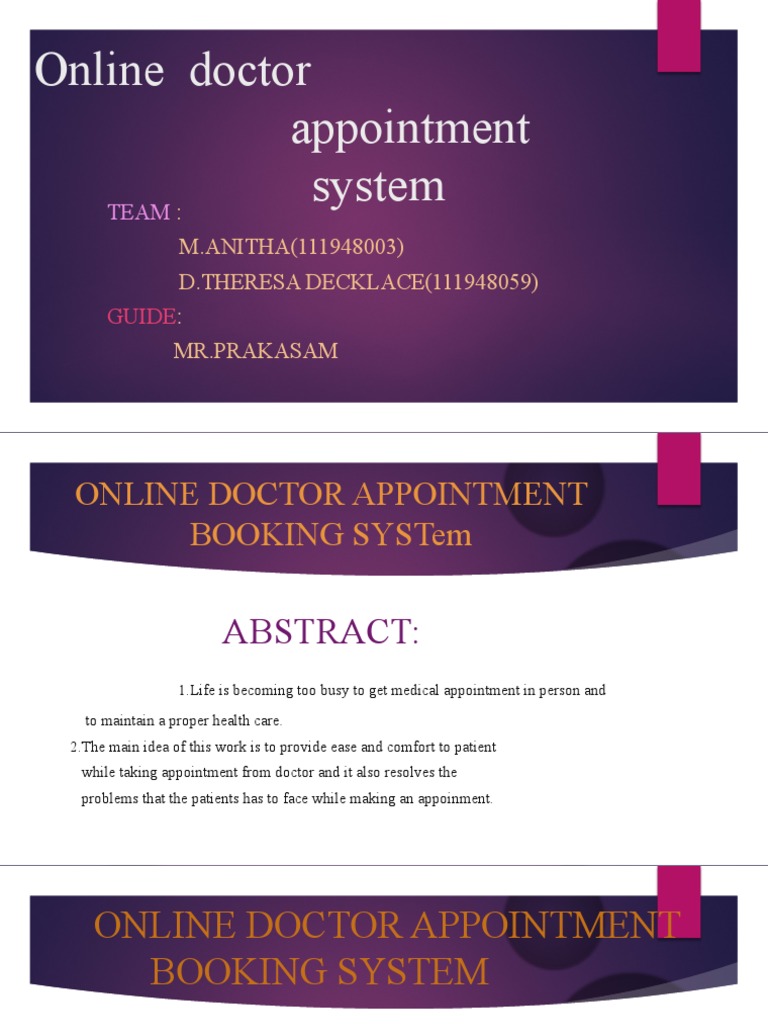 Doctor Appointment System Project | PDF
