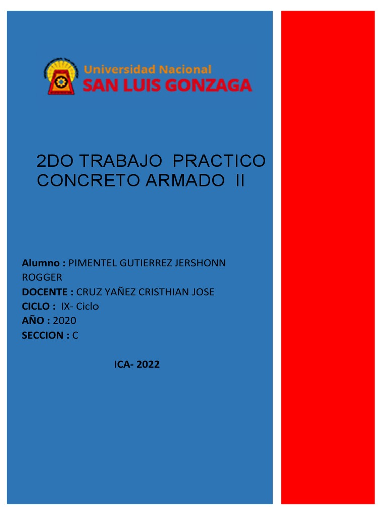 2do Trabajo Concreto Armado | PDF