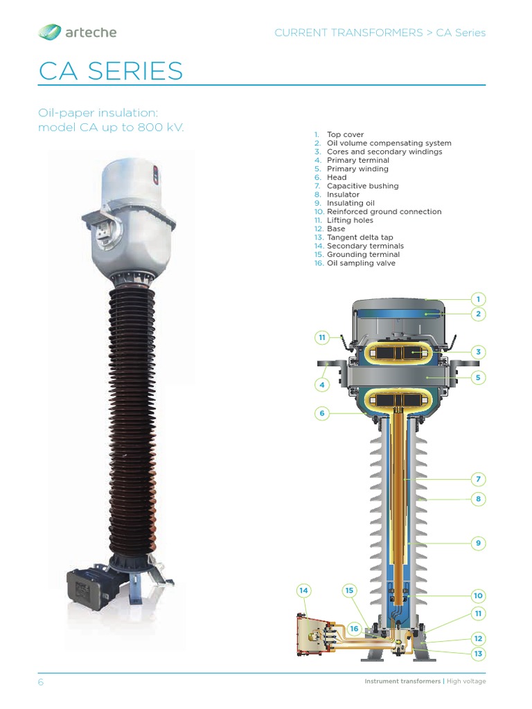 Arteche CT Ca en | PDF | Transformer | Insulator (Electricity)