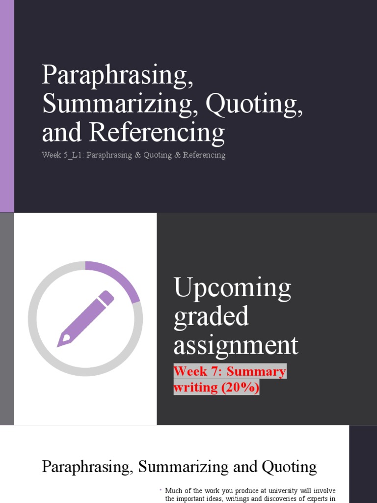 Paraphrasing, Quoting, Referencing | PDF | Engineering | Word