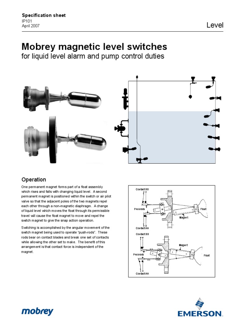 Horizontal Float Level Switches Mobrey | PDF