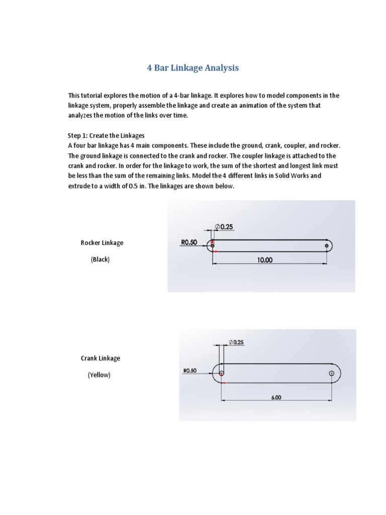 Four Bar Linkage | PDF | Motion (Physics) | Kinematics