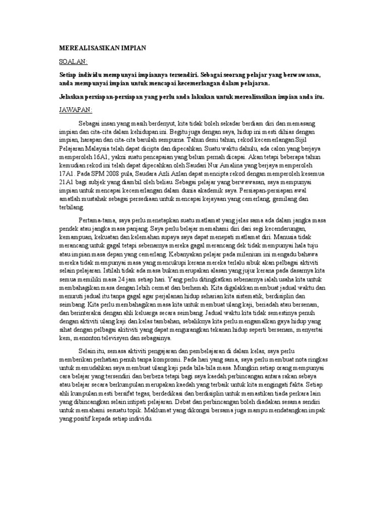 Karangan SPM Mengikut Tema | PDF