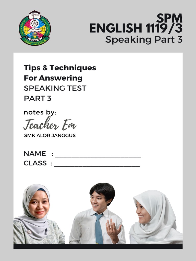 SPM ENGLISH 1119/3 SPEAKING TEST PART 3 NOTES | PDF | Internet | Social ...