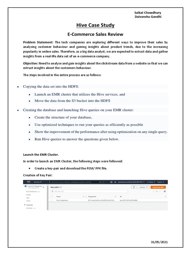 Hive Case Study: E-Commerce Sales Review | PDF | Apache Hadoop | Databases