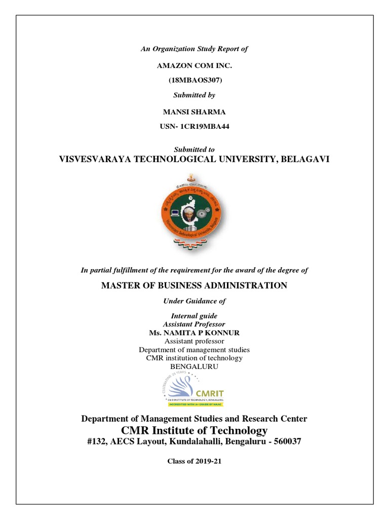 MR1753 - Mansi Sharma - 1CR19MBA44 | PDF | E Commerce | Amazon Kindle