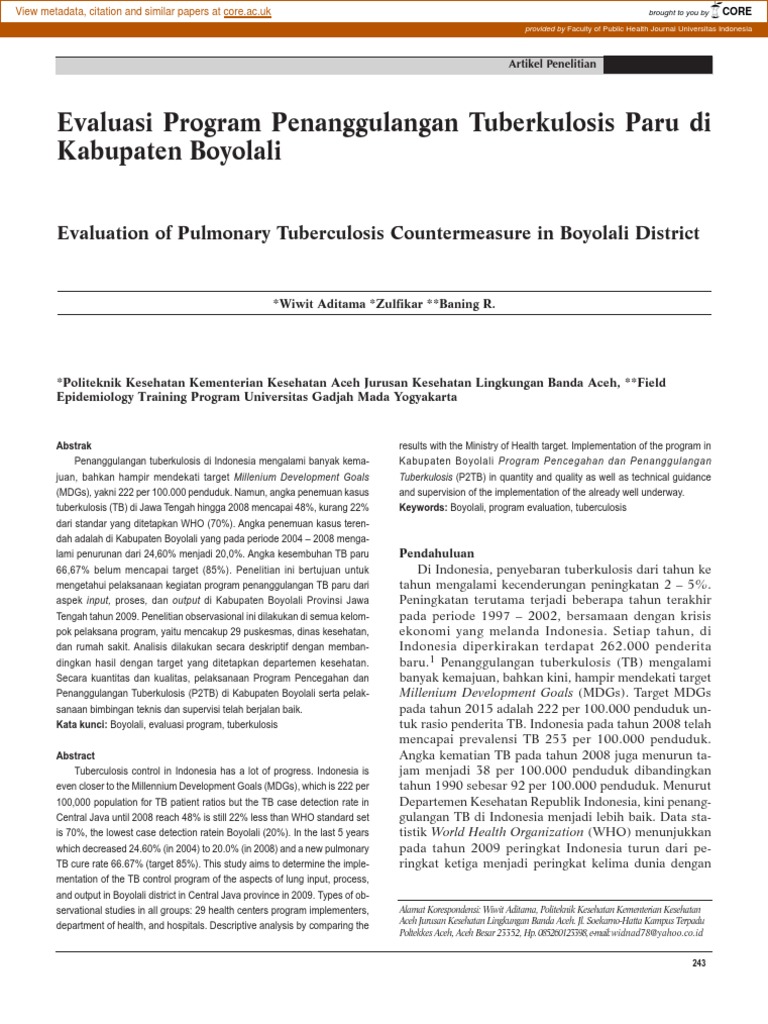 Contoh Evapro 2 | PDF