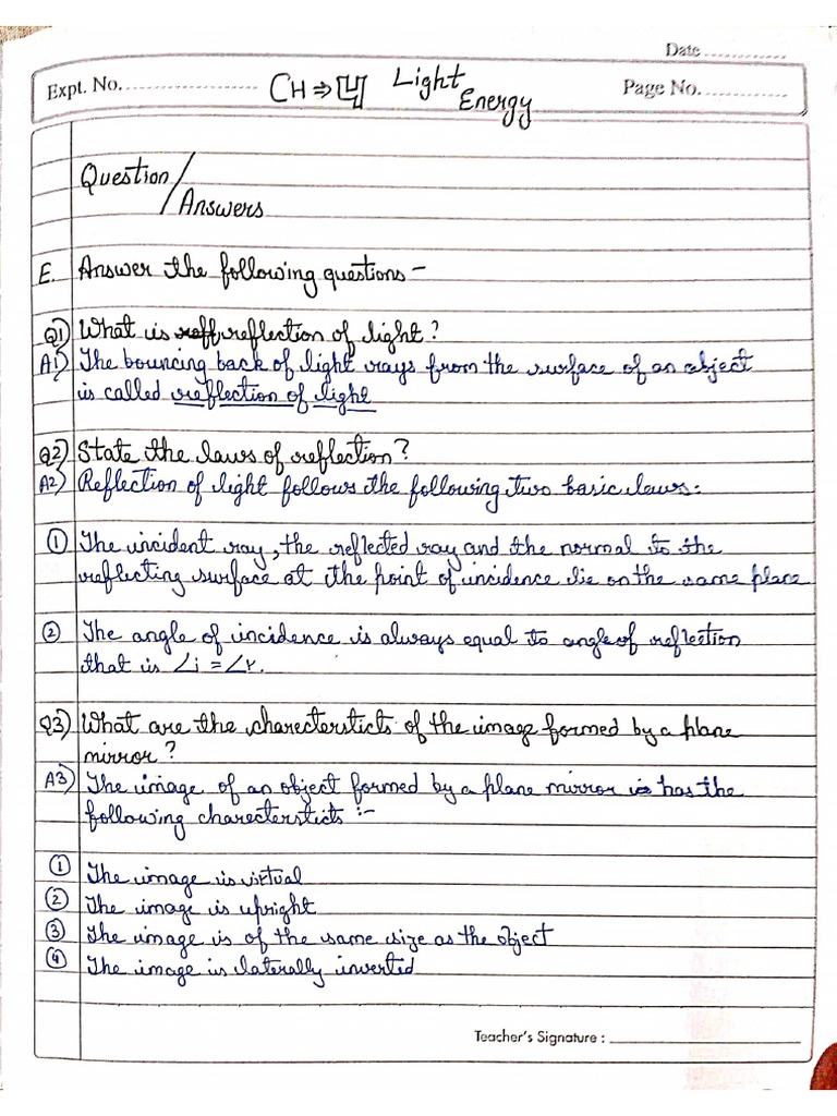 Physics Ch4 Light Energy ( | PDF