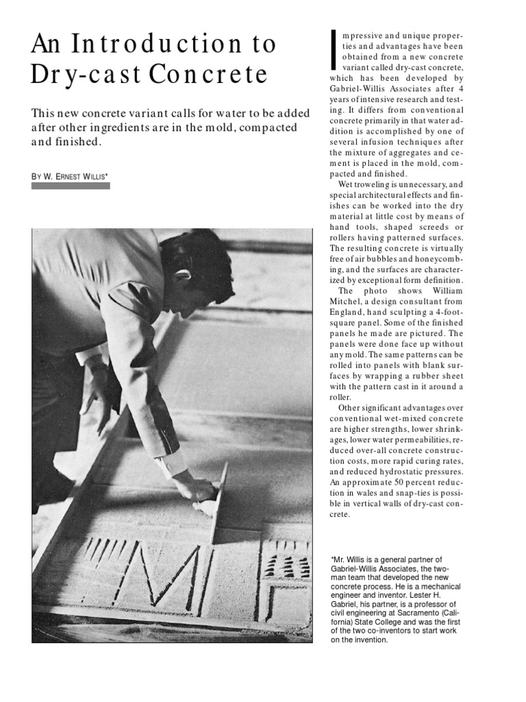 Concrete Construction Article PDF - An Introduction To Dry Cast ...
