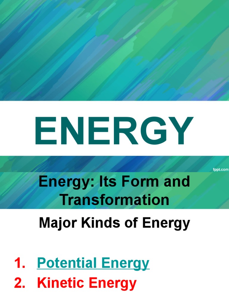 Types and Forms of Energy for 5th Grade | PDF