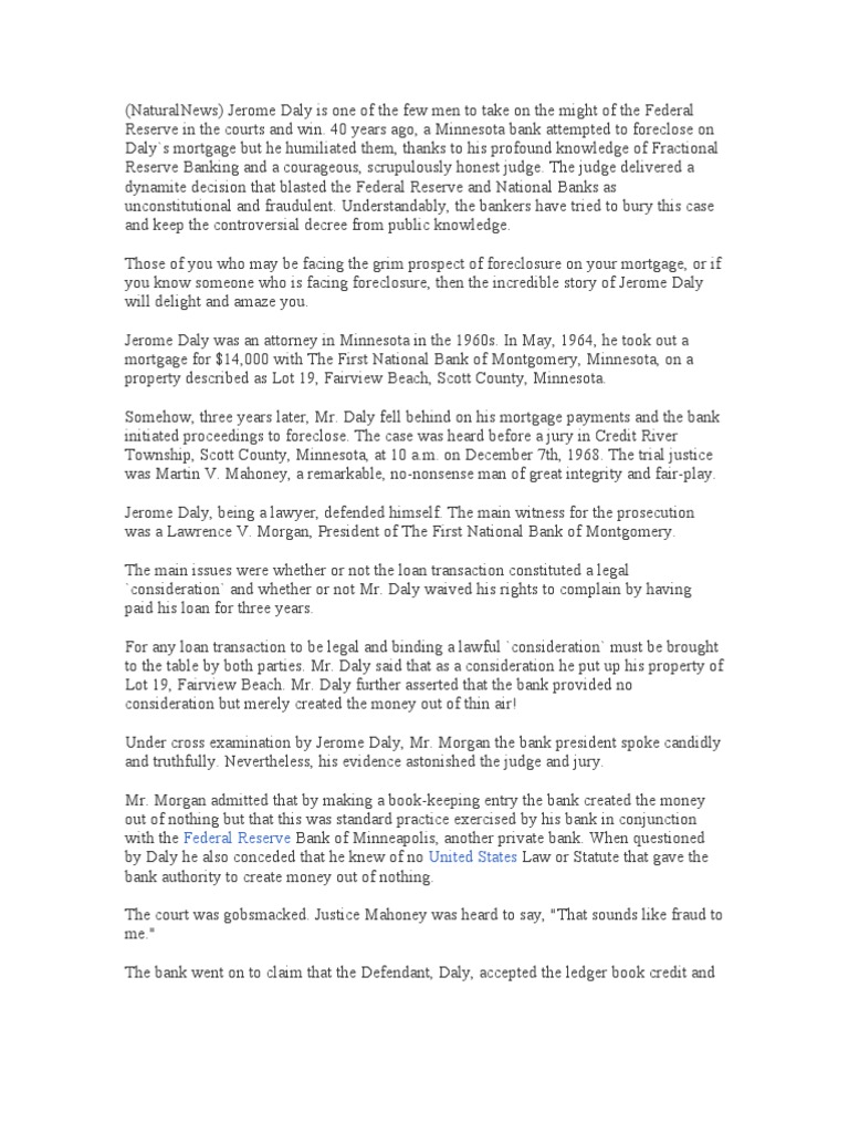 Jerome Daly Case | PDF | Law Of The United States | United States ...