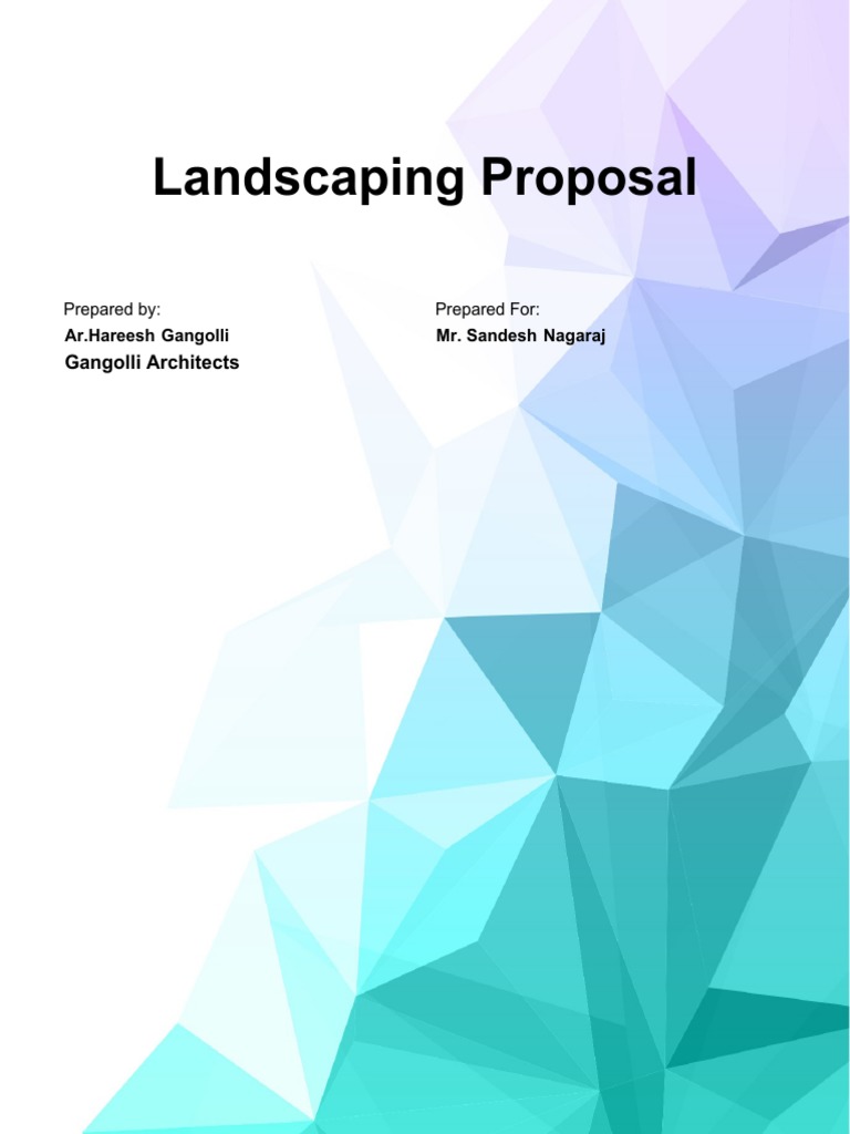Landscaping Proposal for Mr. Nagaraj | PDF