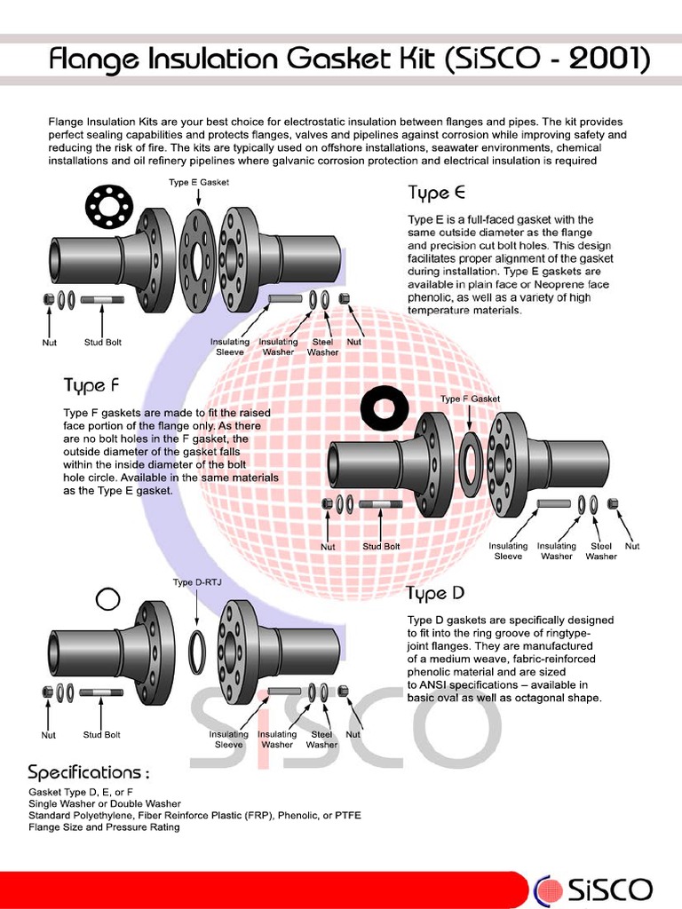 Flange Insulation Kit SISCO | PDF | Plumbing | Mechanical Engineering
