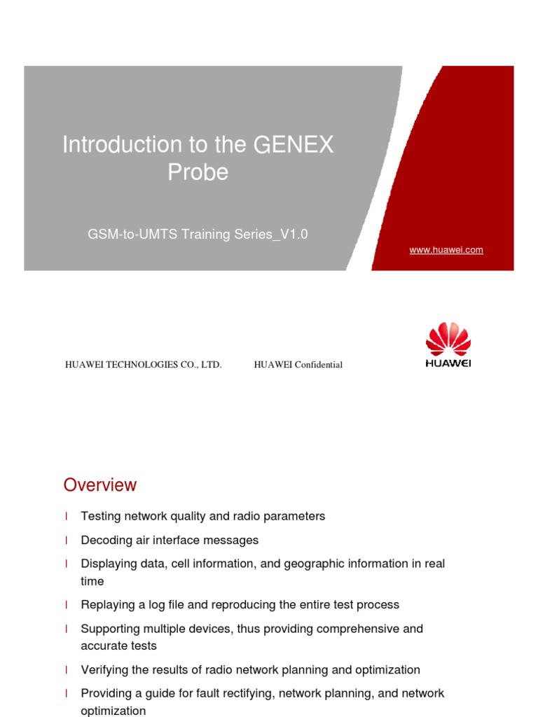 GSM-To-UTMS Training Series - Introduction To The GENEX Probe - V1 - 0 ...
