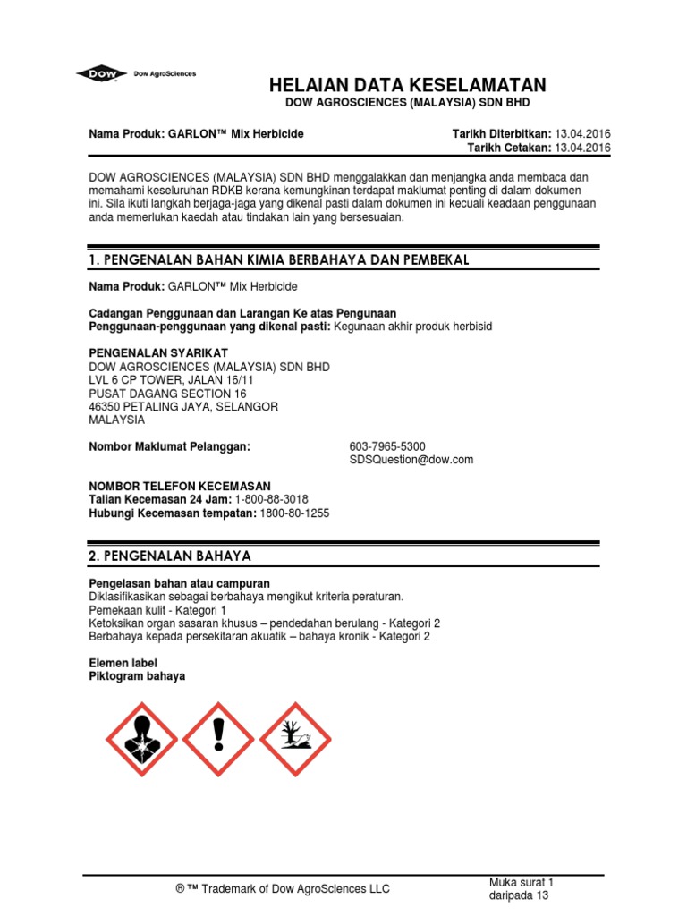 Garlon Mix My) | PDF