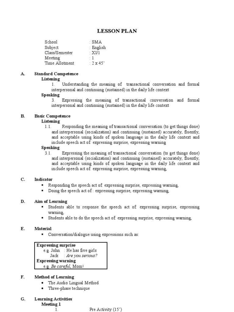 Lesson Plan Tefl | Teaching | Epistemology
