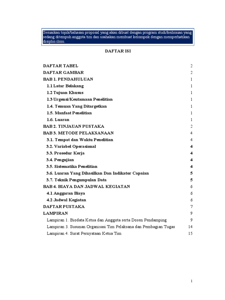 Panduan Lengkap Proposal PKM-RE | PDF