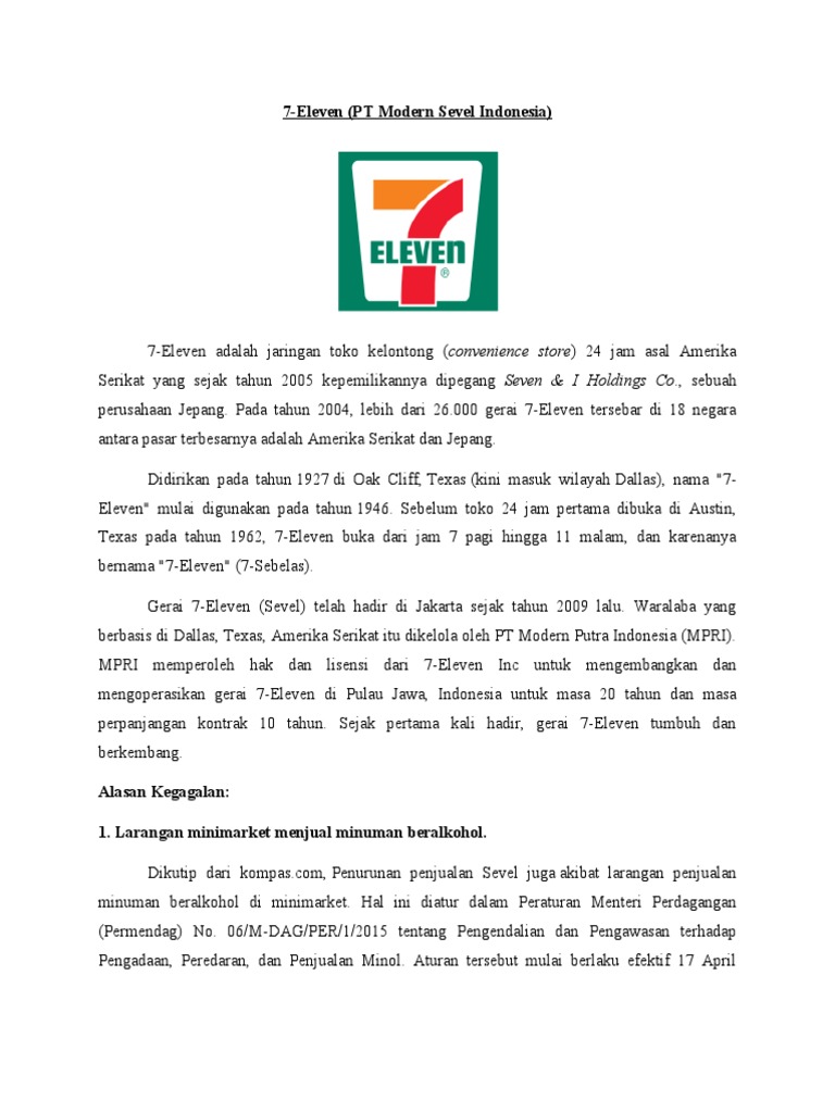 Satrio Wicaksono - 190502178 Kegagalan 7-Eleven | PDF