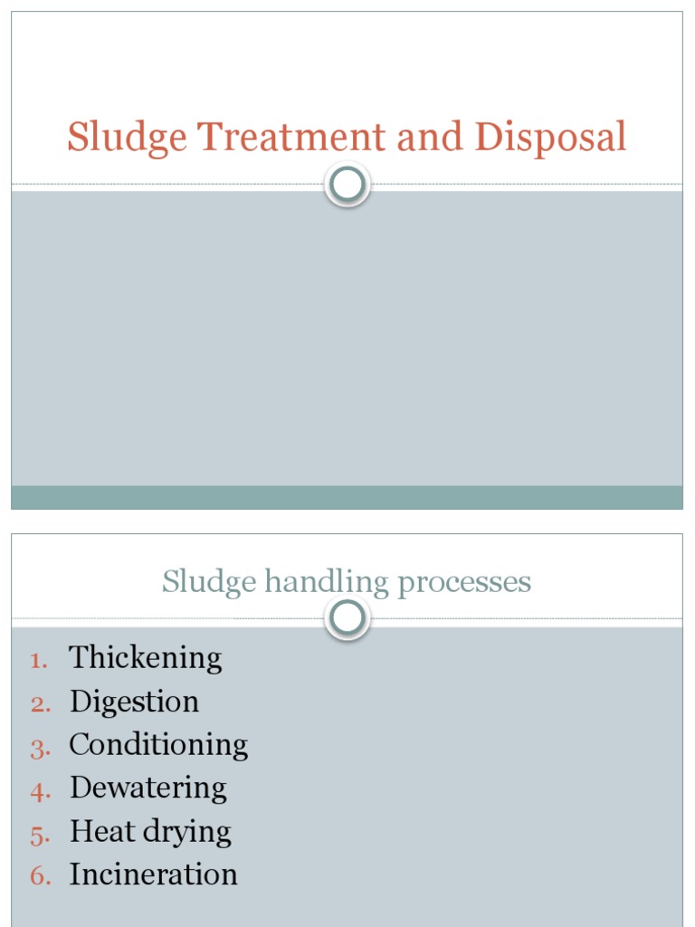 Sludge Treatment and Disposal | PDF | Sewage Treatment | Waste Management