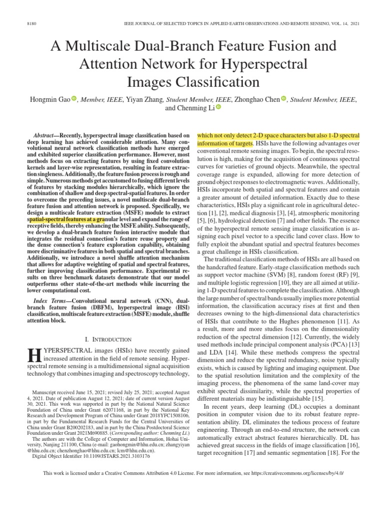 A Multiscale Dual-Branch Feature Fusion and Attention Network For Hyperspectral Images ...