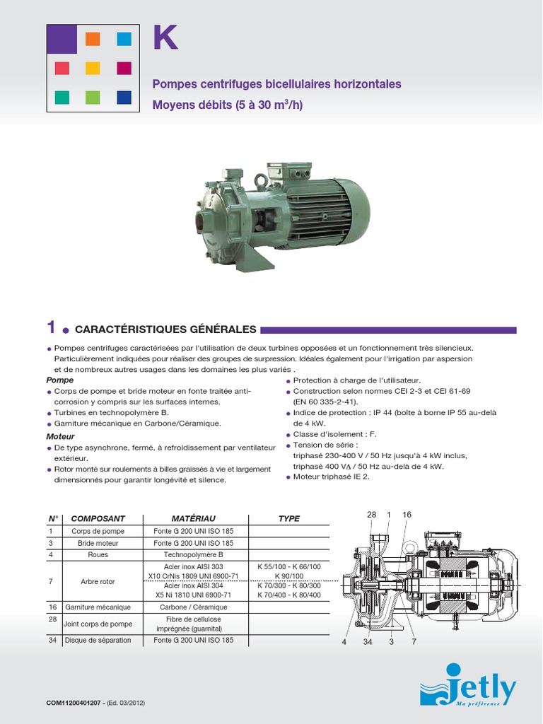 Pompe Dab K 66100 T | PDF | Pompe | Grandeur physique