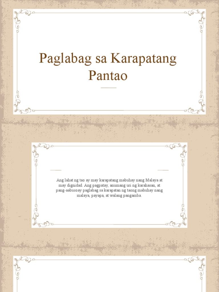 Paglabag Sa Karapatan Pantao | PDF