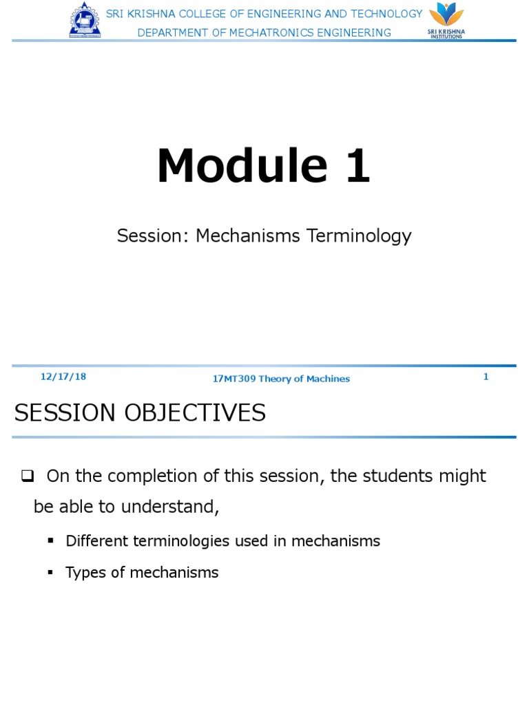 Mechanisms and Machines Overview | PDF | Machines | Torque