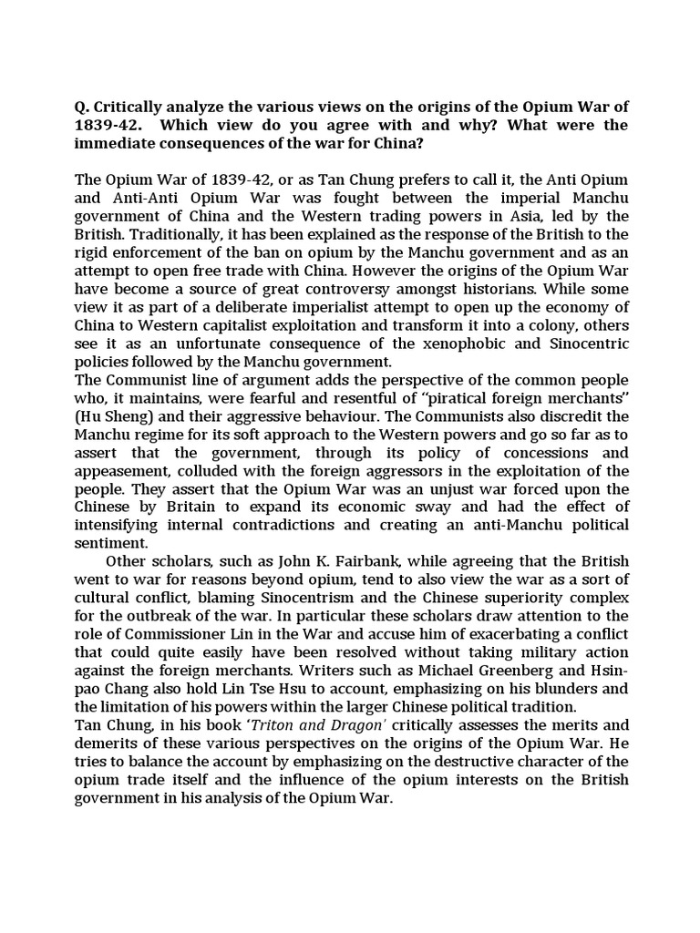 Origins of The Opium War | PDF | Qing Dynasty | Opium