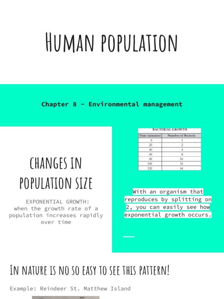 Human Population: Chapter 8 - Environmental Management | PDF | Human ...