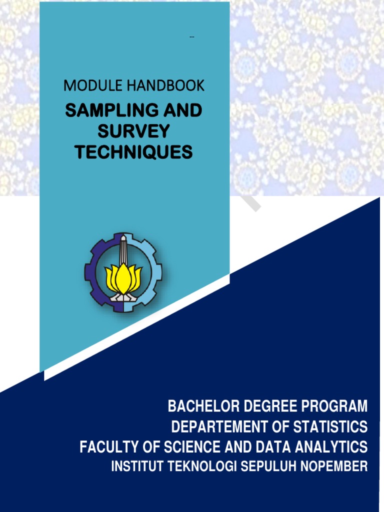 Sampling And Survey Techniques Module Handbook Pdf Survey