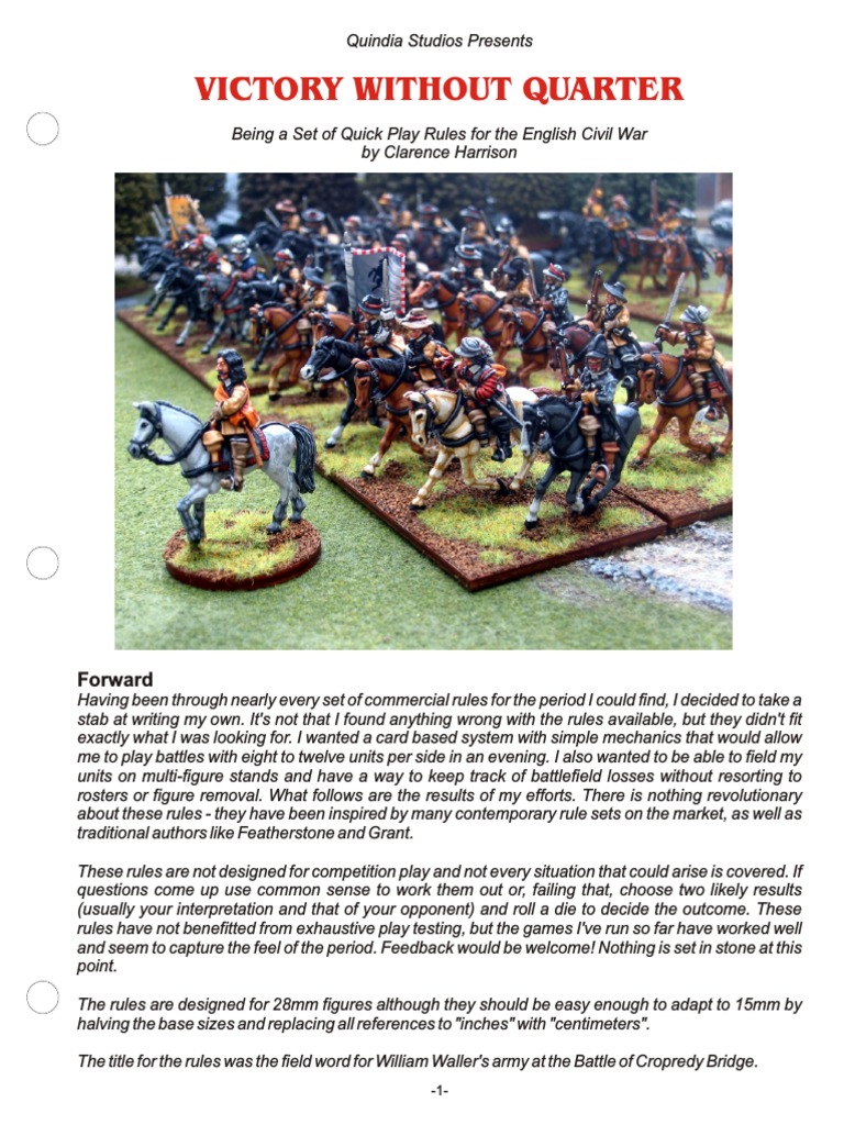 Victory Without Quarter Rules | PDF