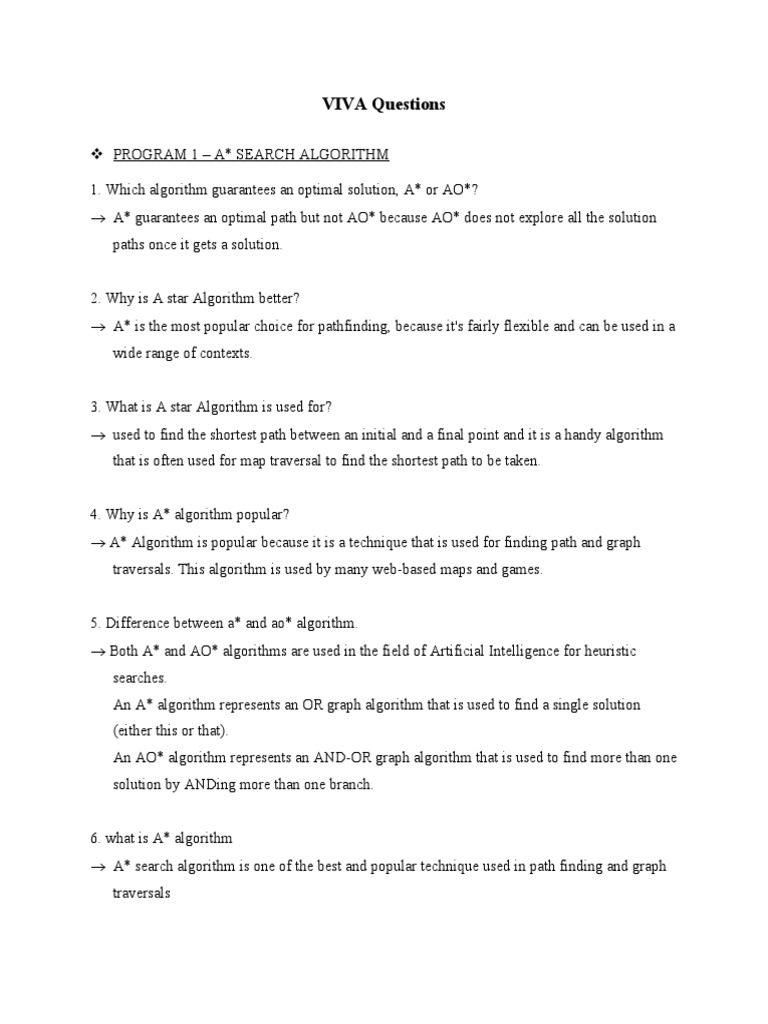 AI and ML Lab - VIVA Questions | PDF | Artificial Neural Network ...