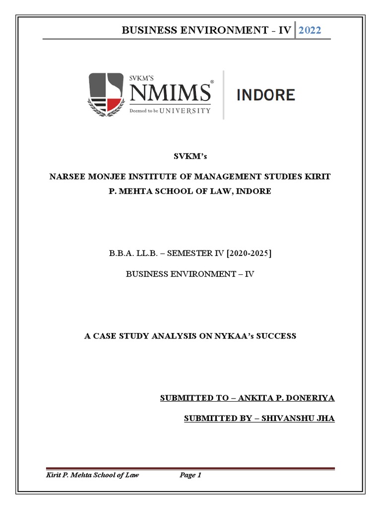 A Case Study Analysis On Nykaa's Successs | PDF | Marketing | Brand