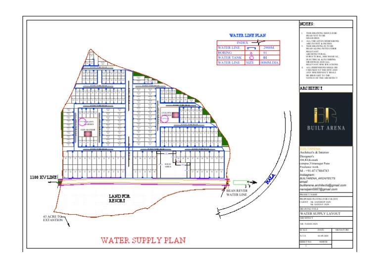 03-09-2020 - Water Supply Layout | PDF | Economic Sectors | Design