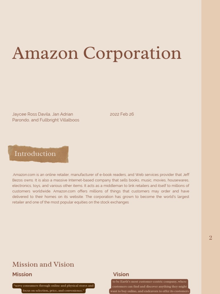 Amazon Corporation: An Overview of the World's Largest Online Retailer ...