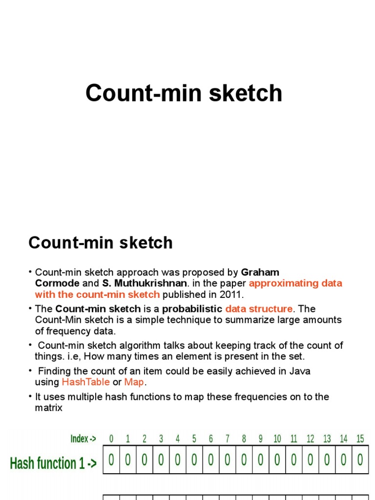 Streaming Algorithm Count-Min Sketch | PDF | Applied Mathematics | Algorithms