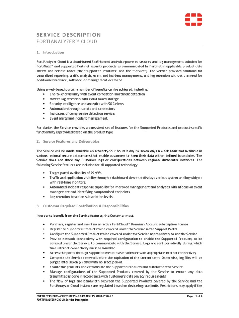 SD CloudServices FortiAnalyzer | PDF | Cloud Computing | Malware