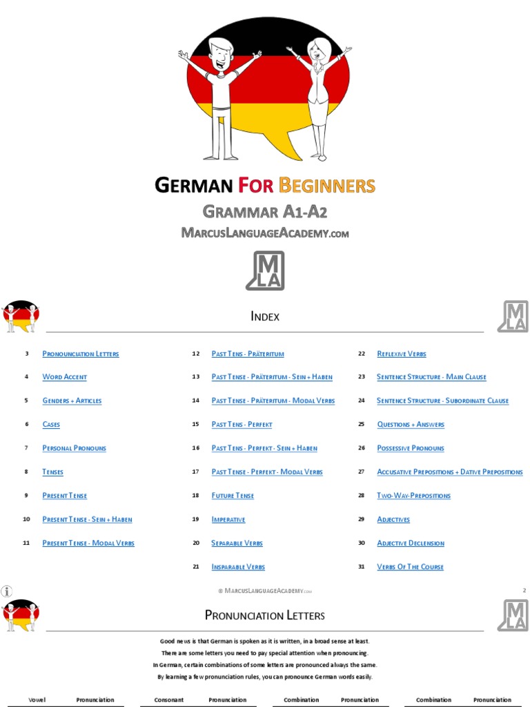 German+for+Beginners+ +grammar+ +MarcusLanguageAcademy | PDF ...