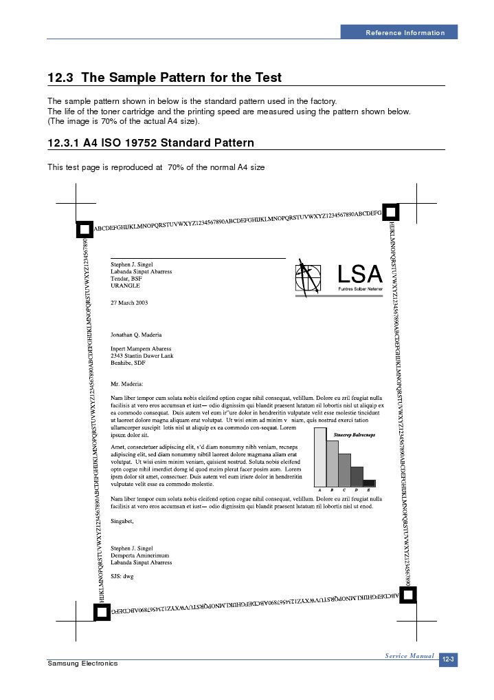 Samsung A4 ISO 19752 Test Pattern Guide | PDF