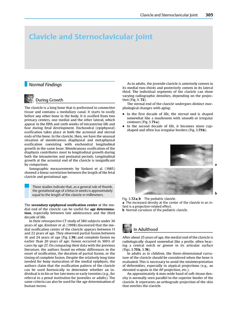 Clavicle Growth & Age Indicators | PDF | Clinical Medicine | Anatomy