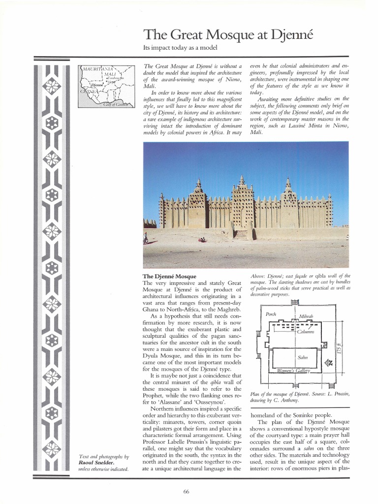 The Great Mosque at Djenne: Its Impact Today As A Model | PDF | Mosque
